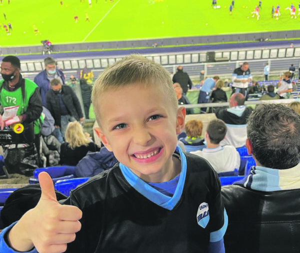 In campo con i giocatori della Lazio, il sogno di Dylan diventa realtà ...